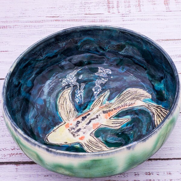 Koi Bowl - Etsy