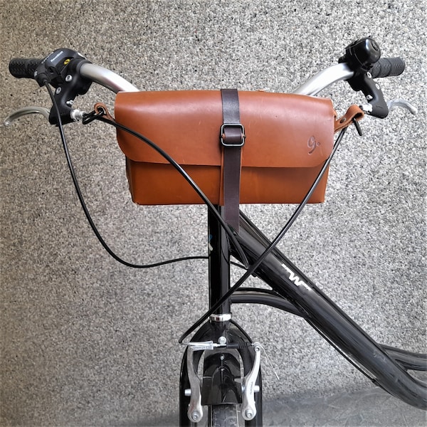 Motorcycle Leather Handlebar Bag - Etsy