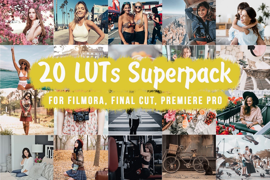 20 Luts Superpack for Color Grading in Filmora | Video Editing Luts ...
