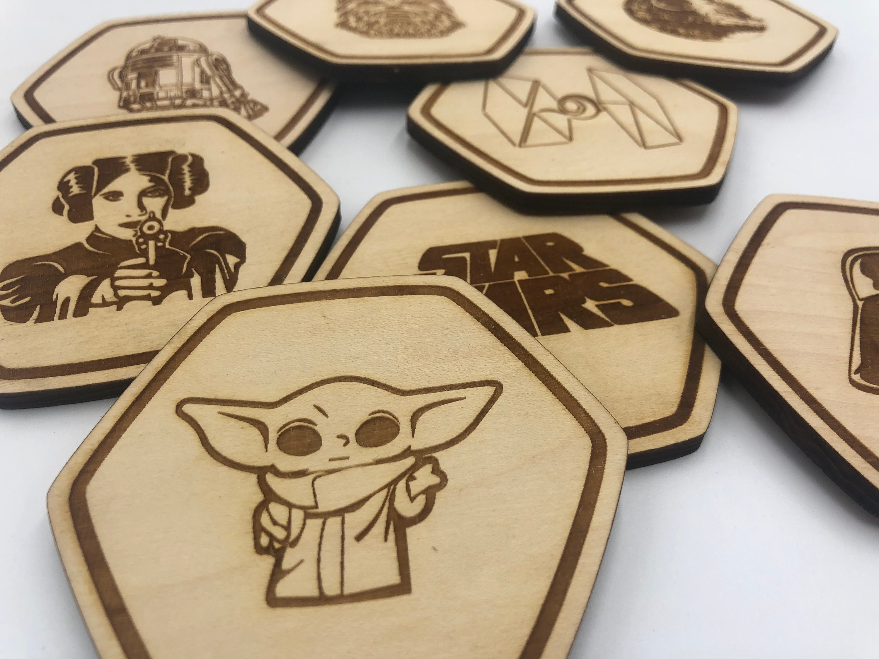 Star Wars Coasters Star Wars Party Decorations Star Wars - Etsy