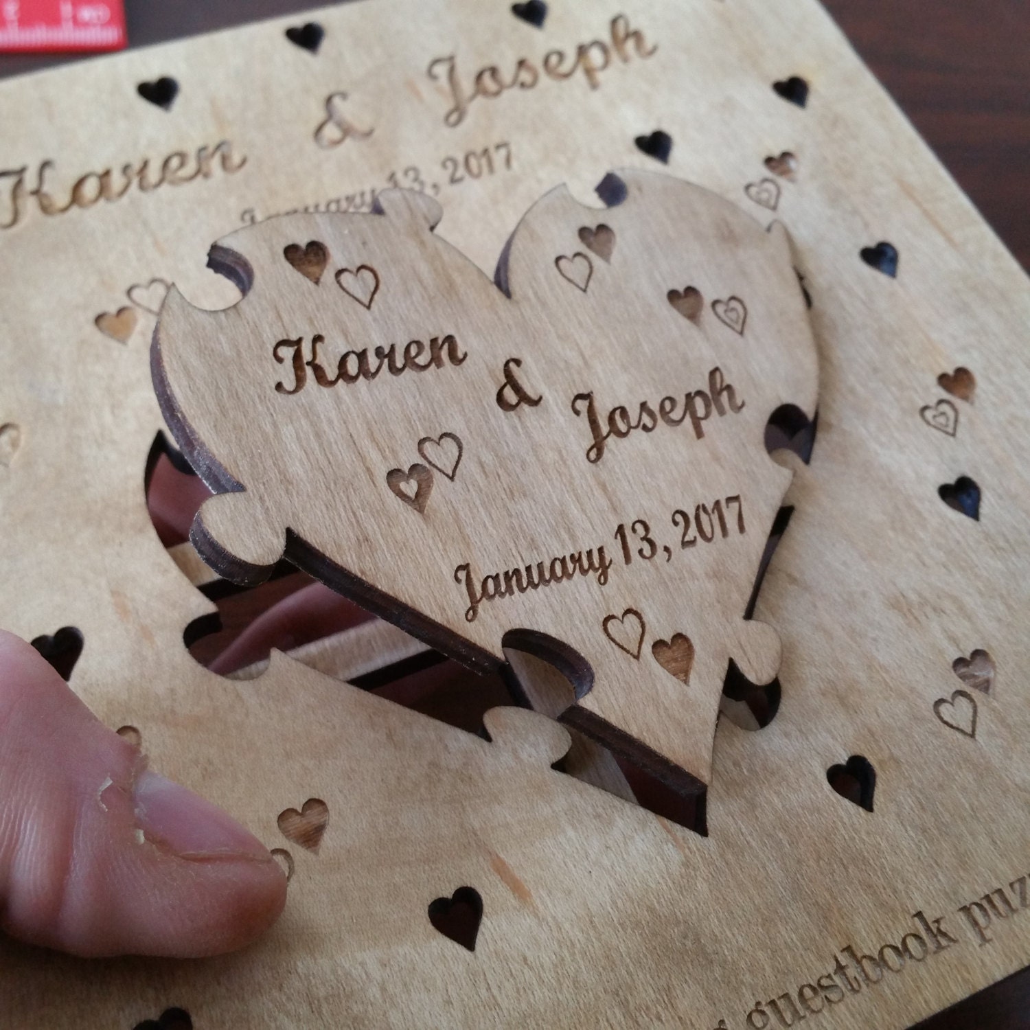 Custom Puzzle Box for Guest Books - Etsy