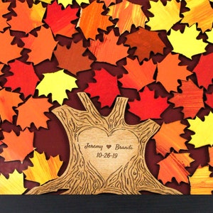 Personalized Fall Wedding Tree Drop Box Guest Book Alternative | Unique ...