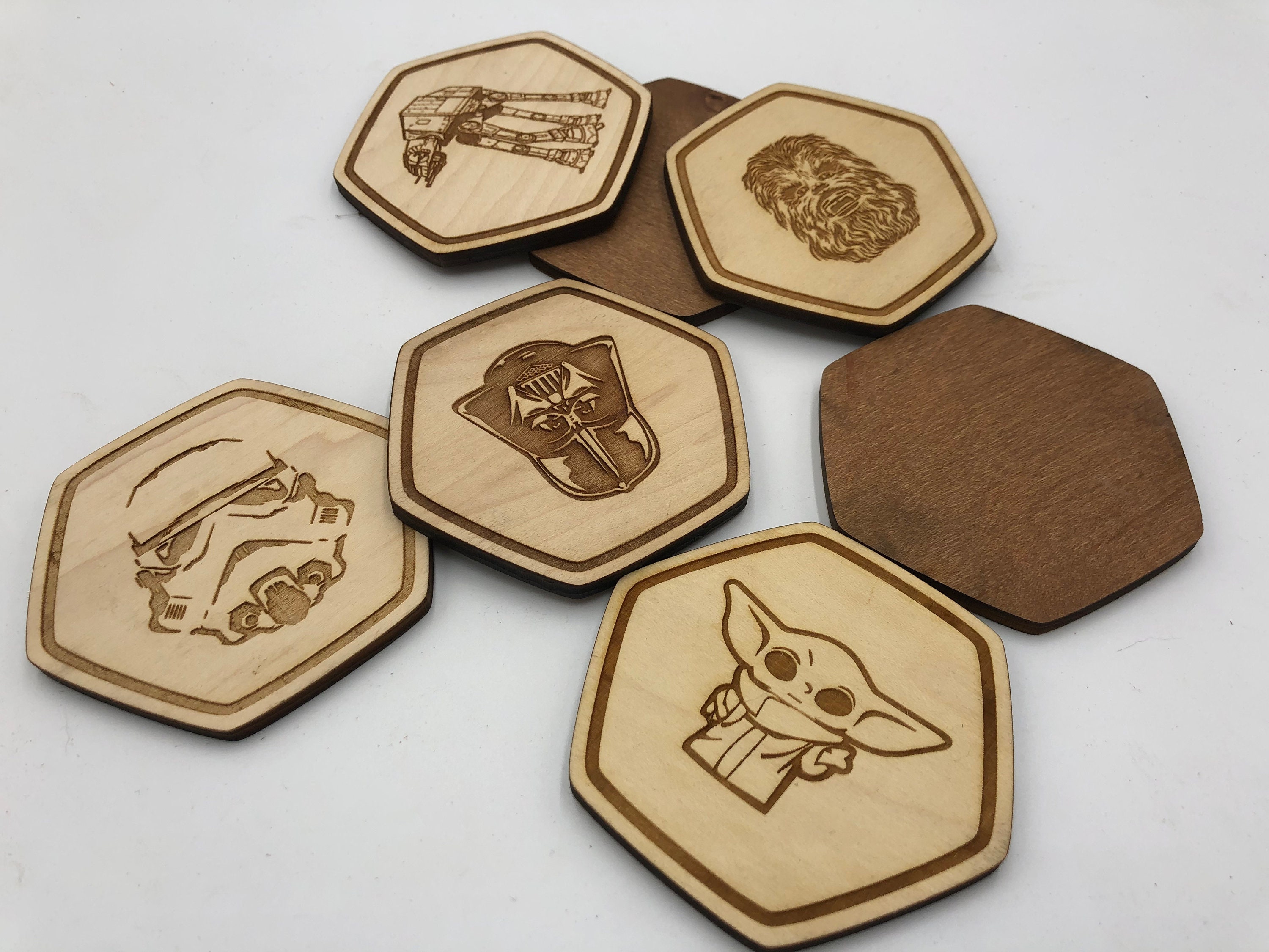 Star Wars Coasters Star Wars Party Decorations Star Wars - Etsy