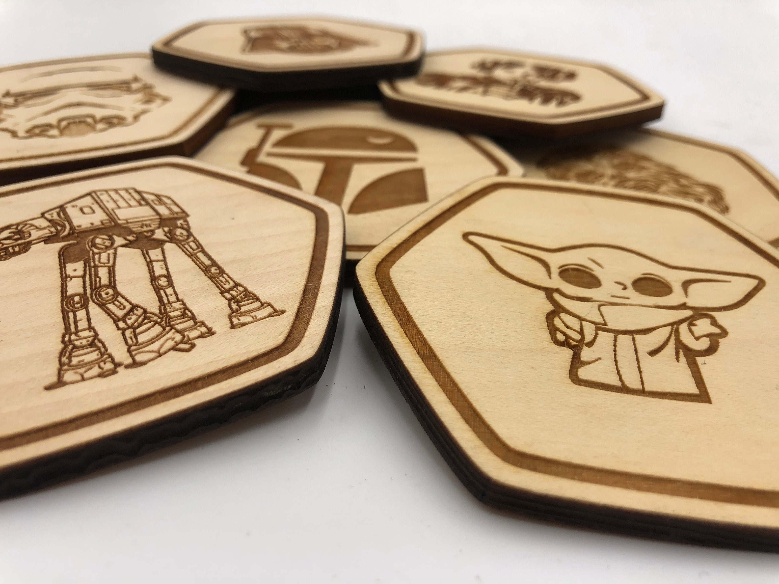 Star Wars Coasters Star Wars Party Decorations Star Wars - Etsy