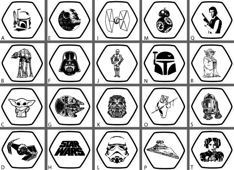 Star Wars Coasters Star Wars Party Decorations Star Wars - Etsy