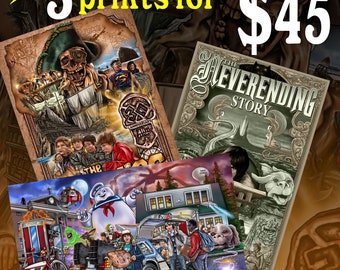 80s retro Movie Villains A-Z Poster Illustration | Etsy