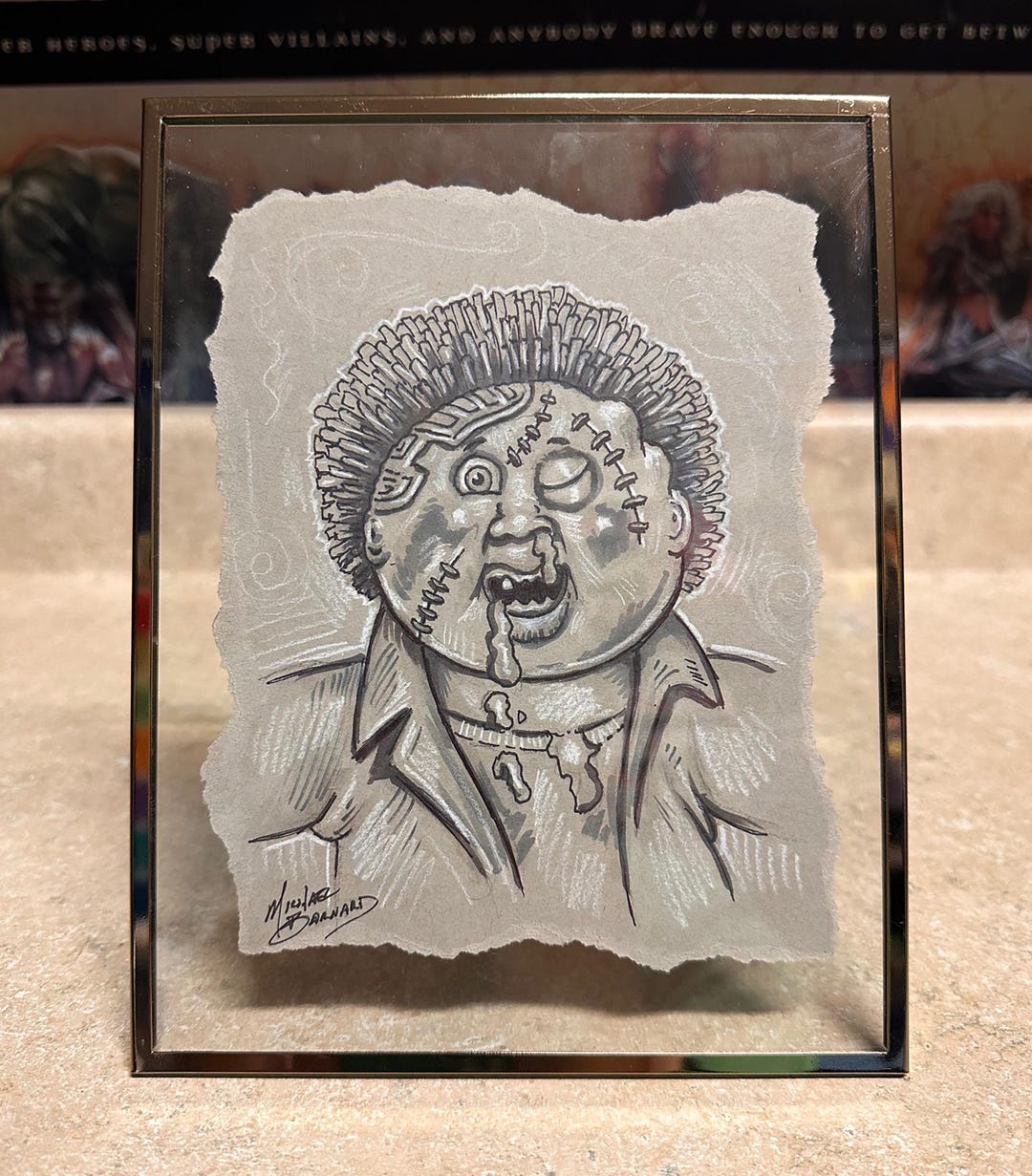 Kayo'd Cody/mugged MARCUS Garbage Pail Kids Framed 7x9 Sketch by ...