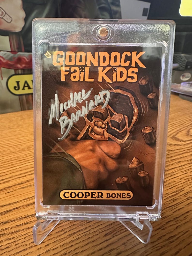 COOPER Bones - Goondock Fail Kids Parody Card Signed by Artist Michael ...