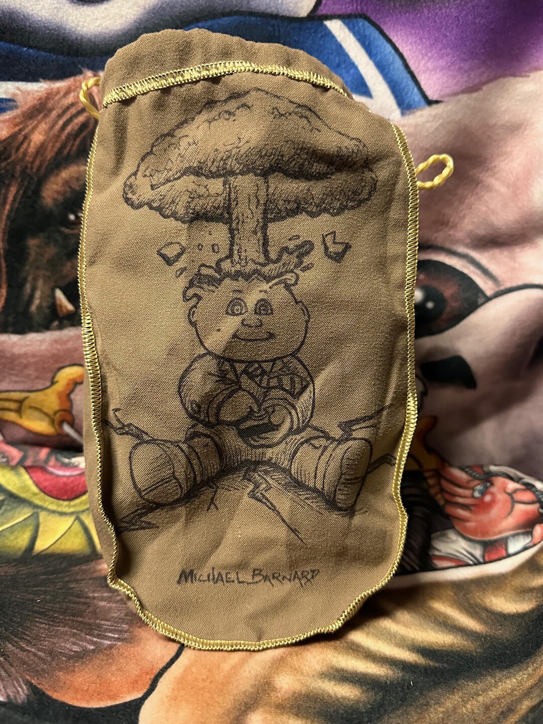 Sketched Crown Royal Adam Bomb Garbage Pail Kids Bag by Michael Barnard ...
