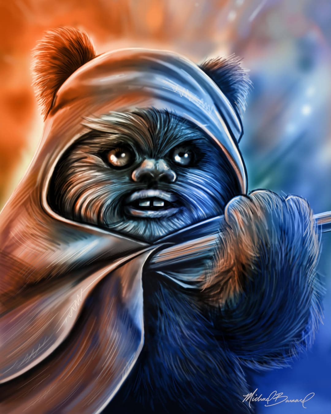 Wicket the Ewok Original Art Print Signed by Artist! - Etsy