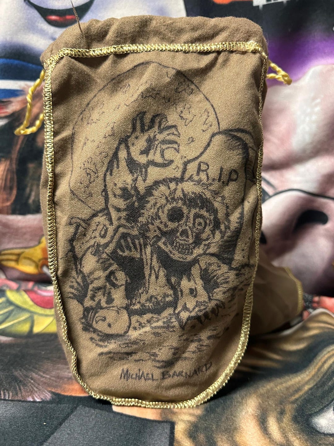 Sketched Crown Royal Dead Ted Garbage Pail Kids Bag by Michael Barnard ...