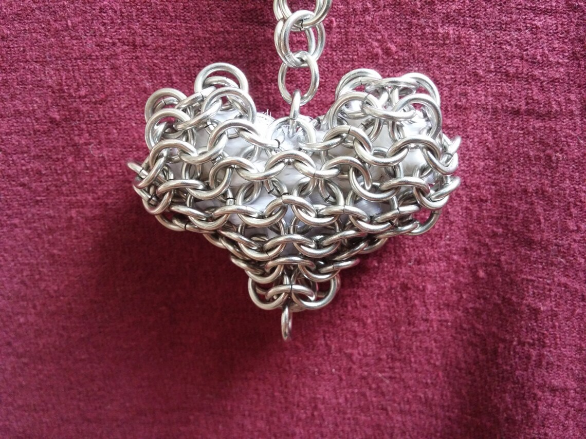 Chainmail Heart Tutorial- Chainmail Heart Pattern- Learn How to Make Your Own Chainmail Heart ...