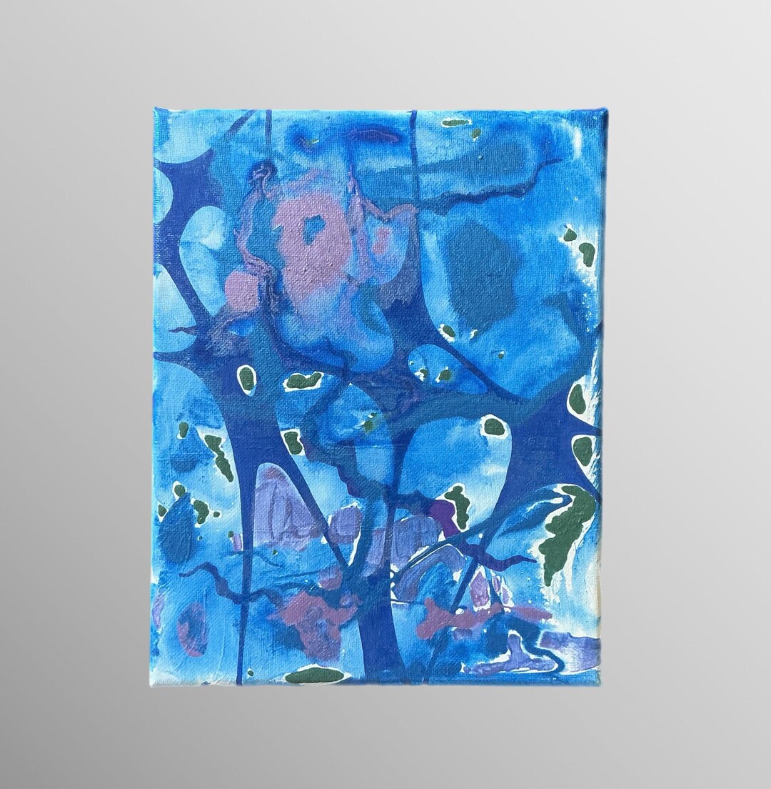 Rainbow Fish Inspired Metallic Acrylic Painting - Etsy
