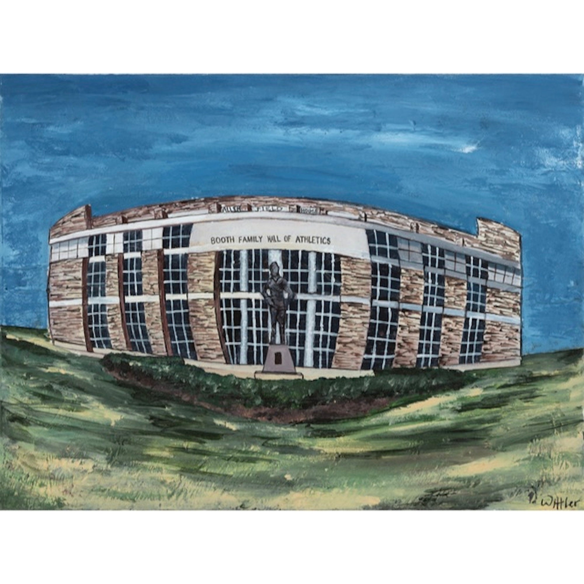 KU Original Art Print - Allen Fieldhouse - Etsy