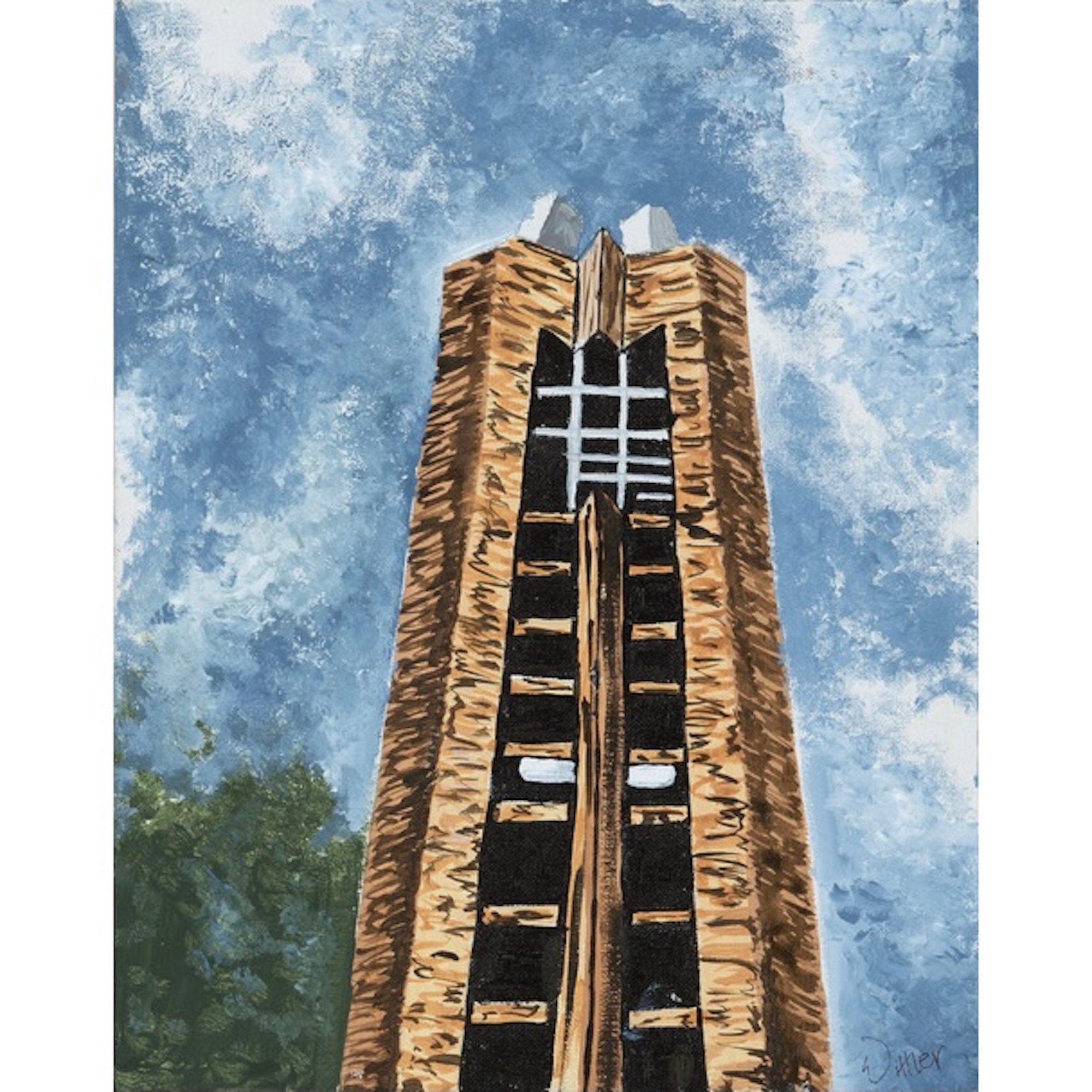 KU Campanile Print - Etsy