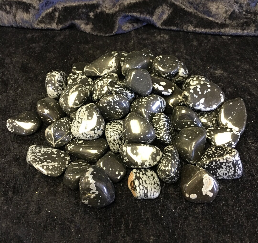 Tumbled Snowflake Obsidian - 4 to 5 Oz - Etsy