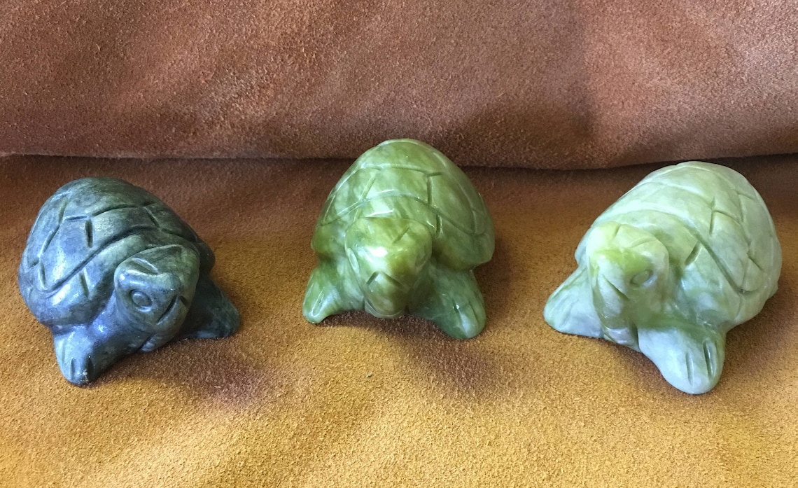 Small Green Jade Turtle Hand Carved 0.490 Lbs. | Etsy