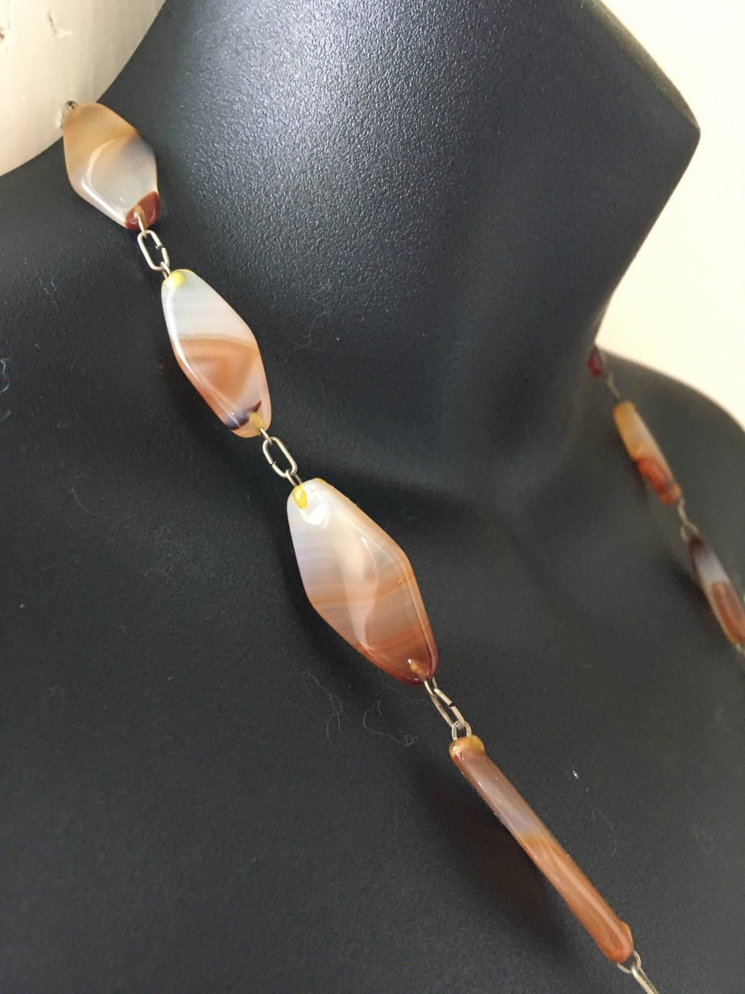 Tortoise Shell Necklace Long Boho Necklace Bohemian Festival ...