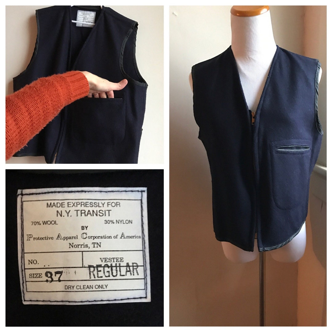 Vintage Steampunk Vest NY Transit Co Locomotive Uniform Vest Subway ...