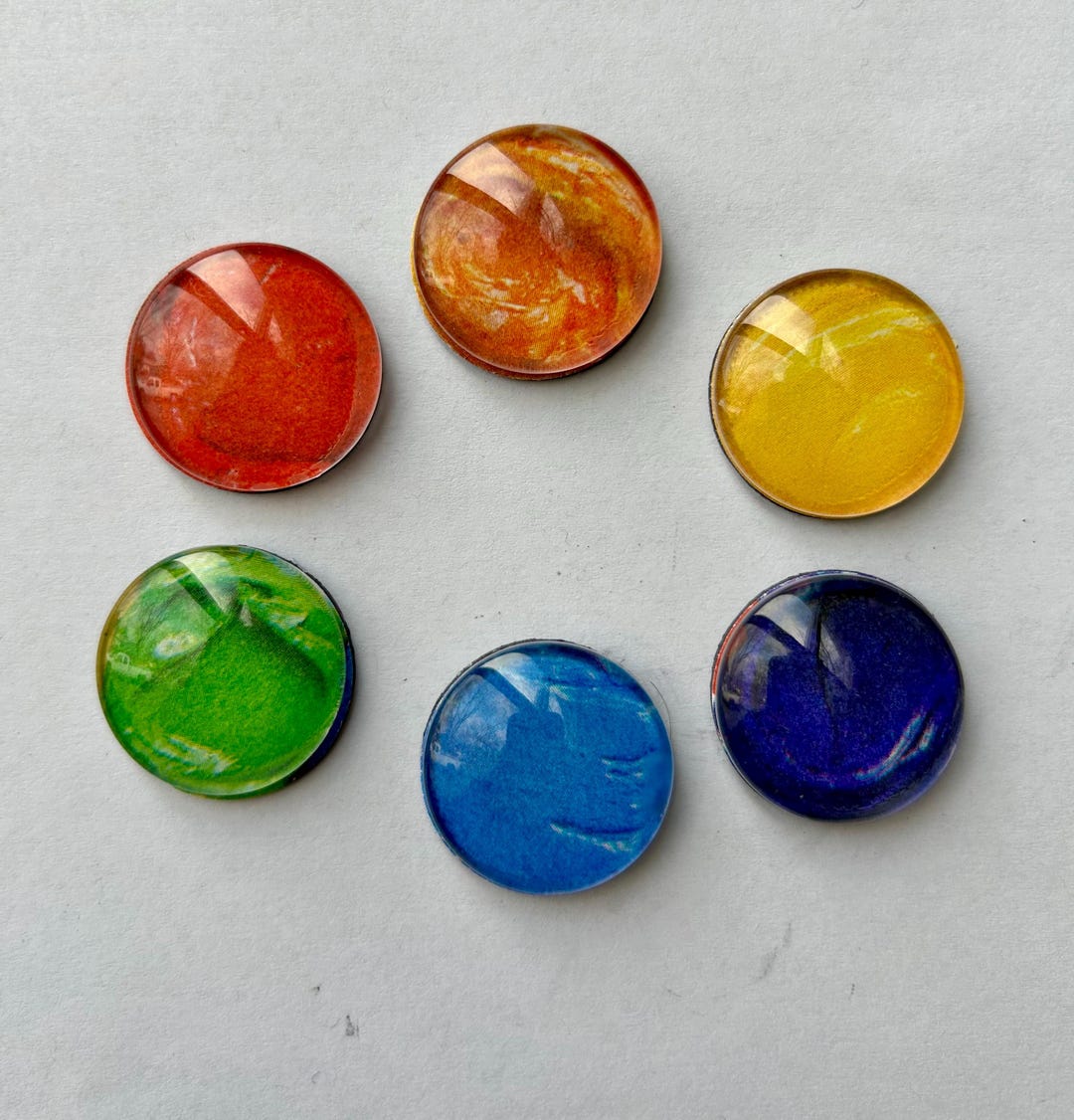 Vintage Art color Wheel Magnets set of 6 - Etsy