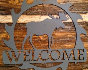 Metal Saw Blade Welcome Sign - Etsy
