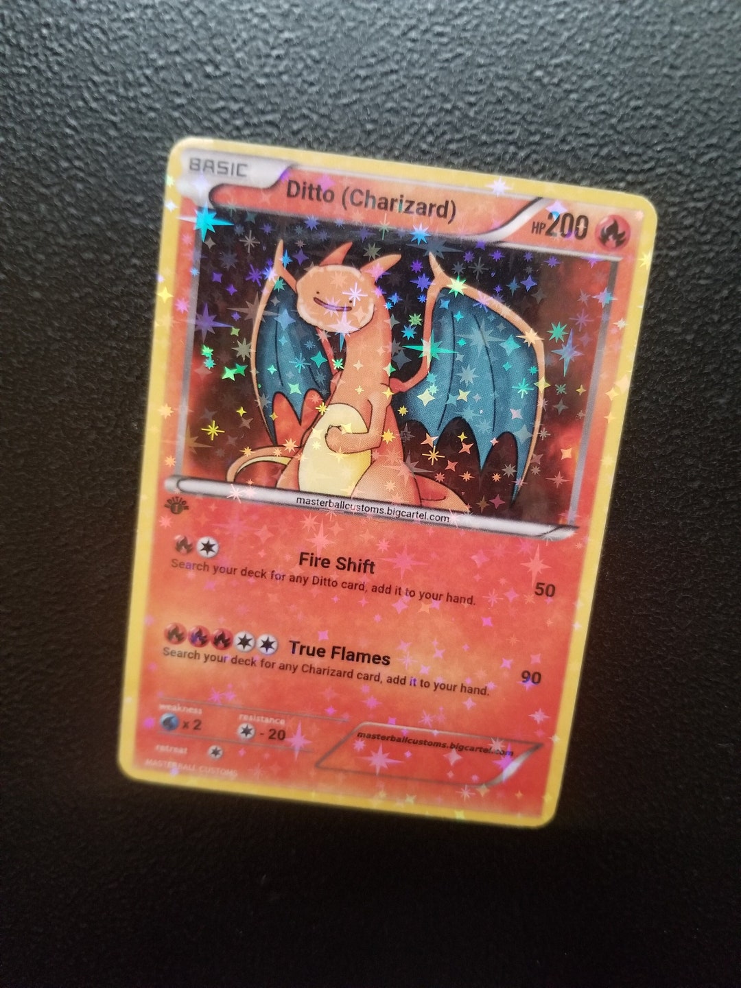 Ditto charizard 1st Edition Full Stars Holographic, Fan-made Custom ...