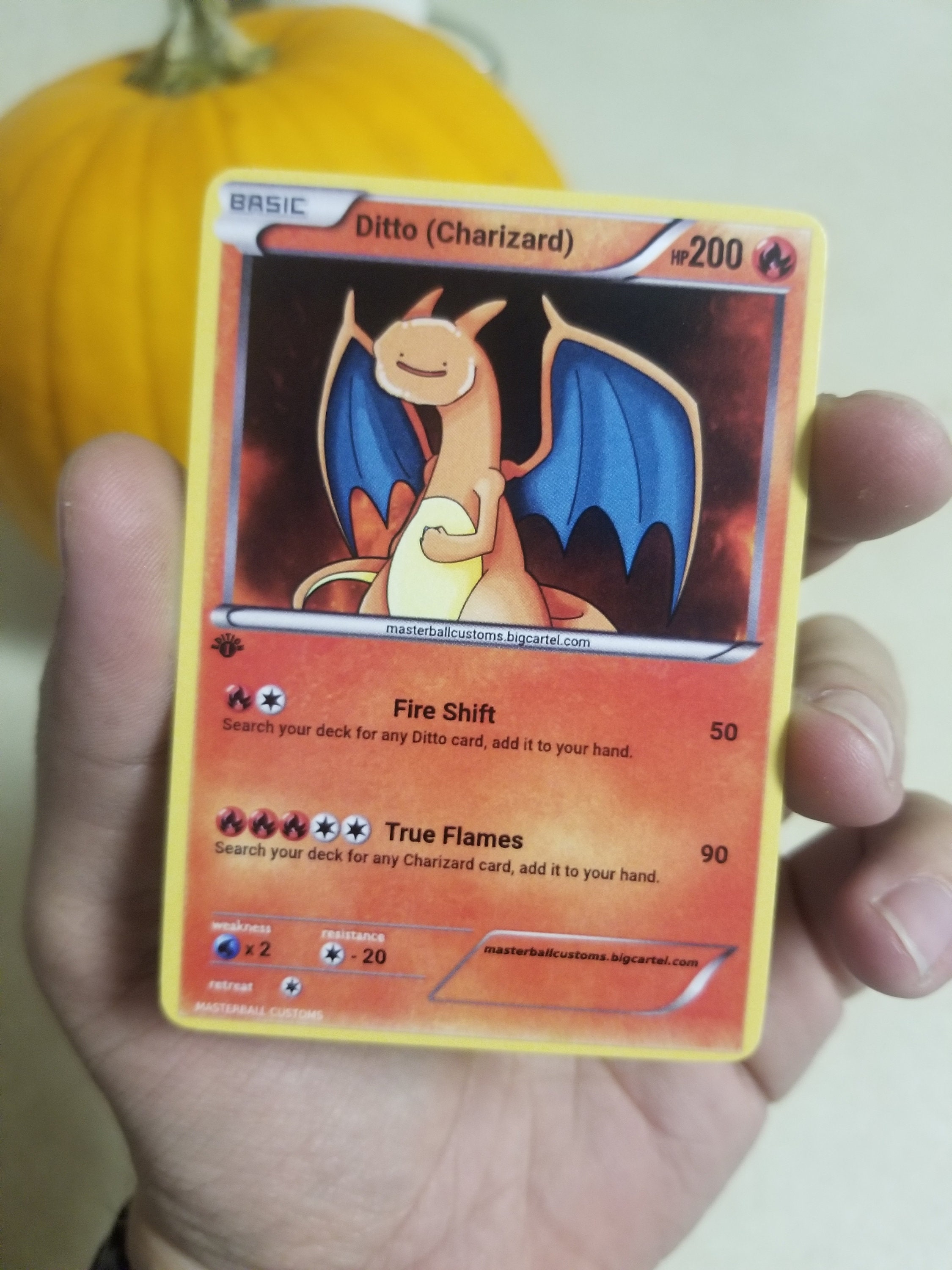 Ditto charizard 1st Edition Fan-made Custom Trading Card Non-holo - Etsy
