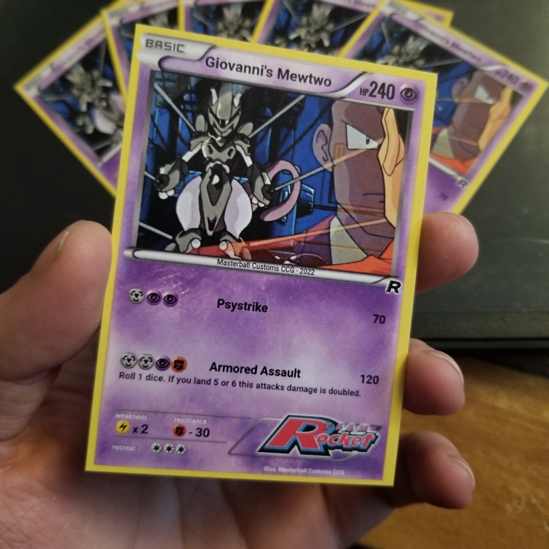 Square Corners Giovanni's Mewtwo Team Rocket Edition UNOFFICIAL Fan ...