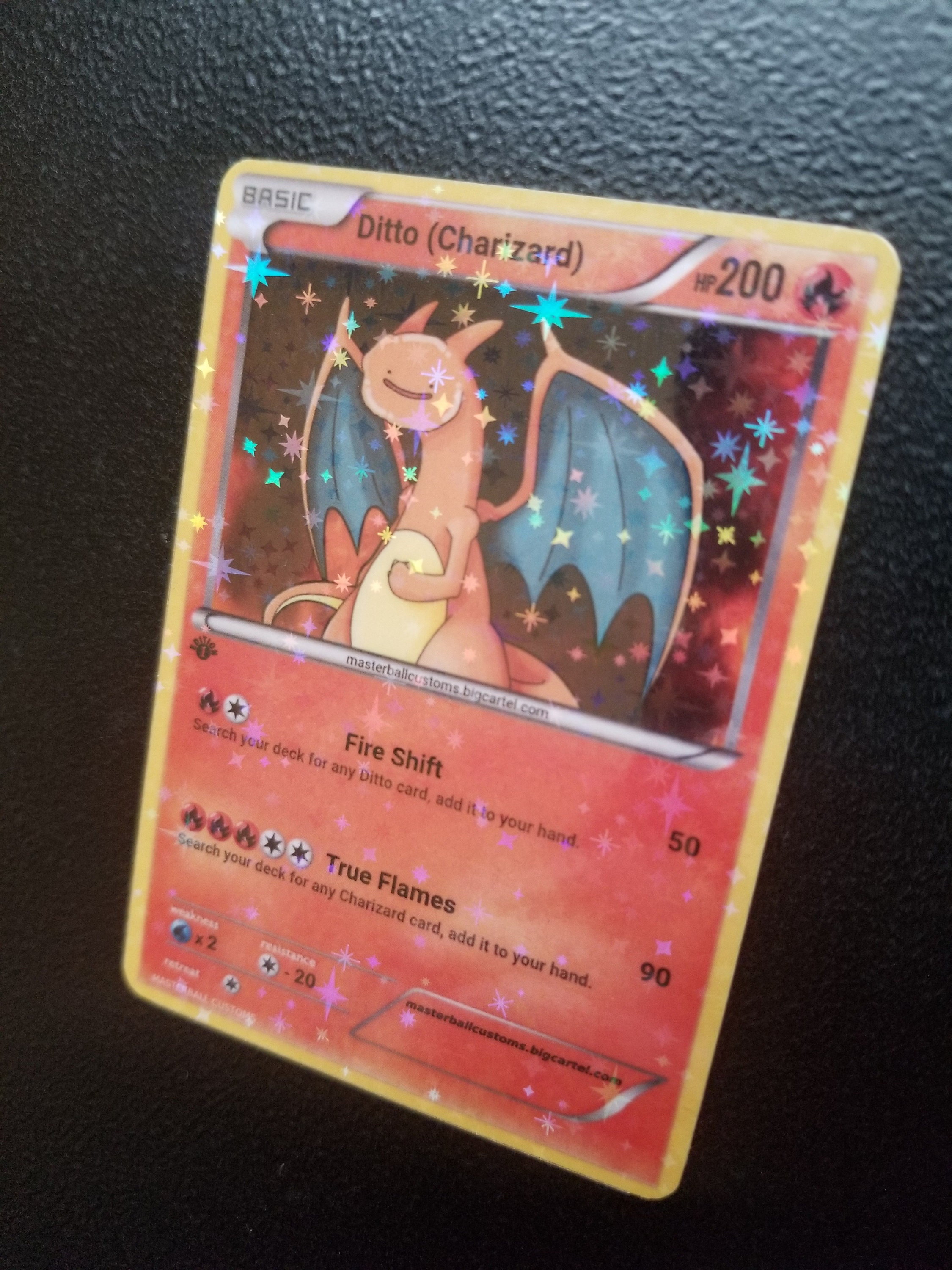 Ditto charizard 1st Edition Full Stars Holographic, Fan-made Custom ...