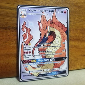 Stained Glass Mega Charizard Y GX Fan-made Custom Trading Card - Etsy