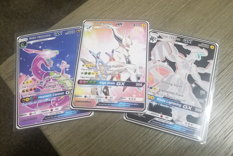 Solar Arceus GX Fanmade Custom Trading Card Pokemon - Etsy