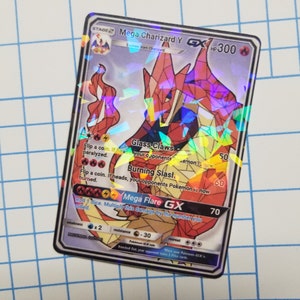 Stained Glass Holographic Mega Charizard Y Fan-made Custom Trading Card ...