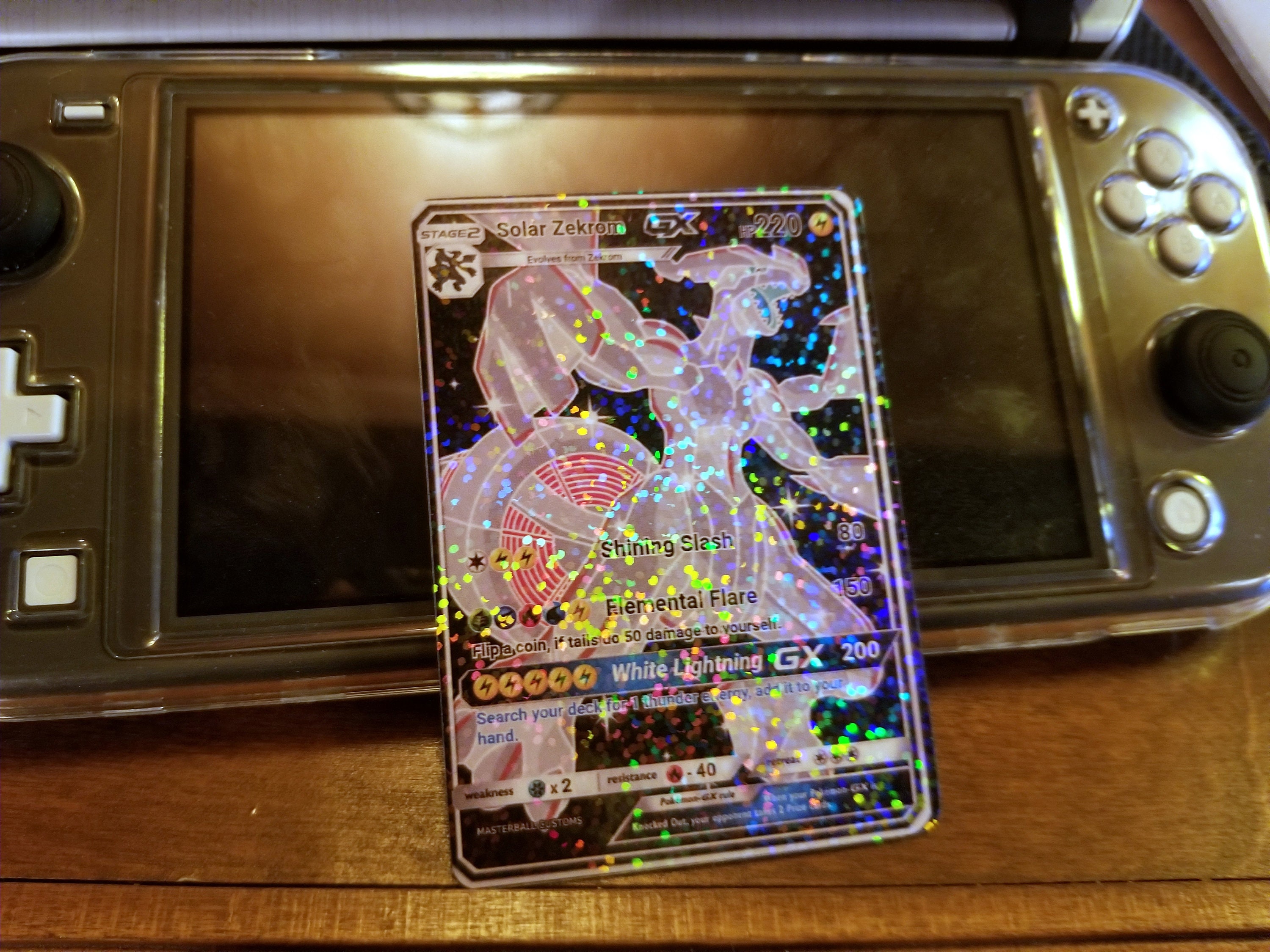 Custom Fan-made Trading Card Solar Zekrom GX Full Diamond - Etsy
