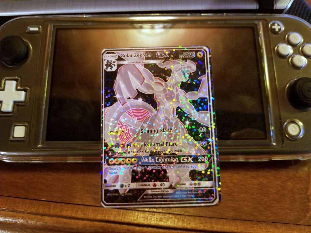 Custom Fan-made Trading Card Solar Zekrom GX Full Diamond - Etsy