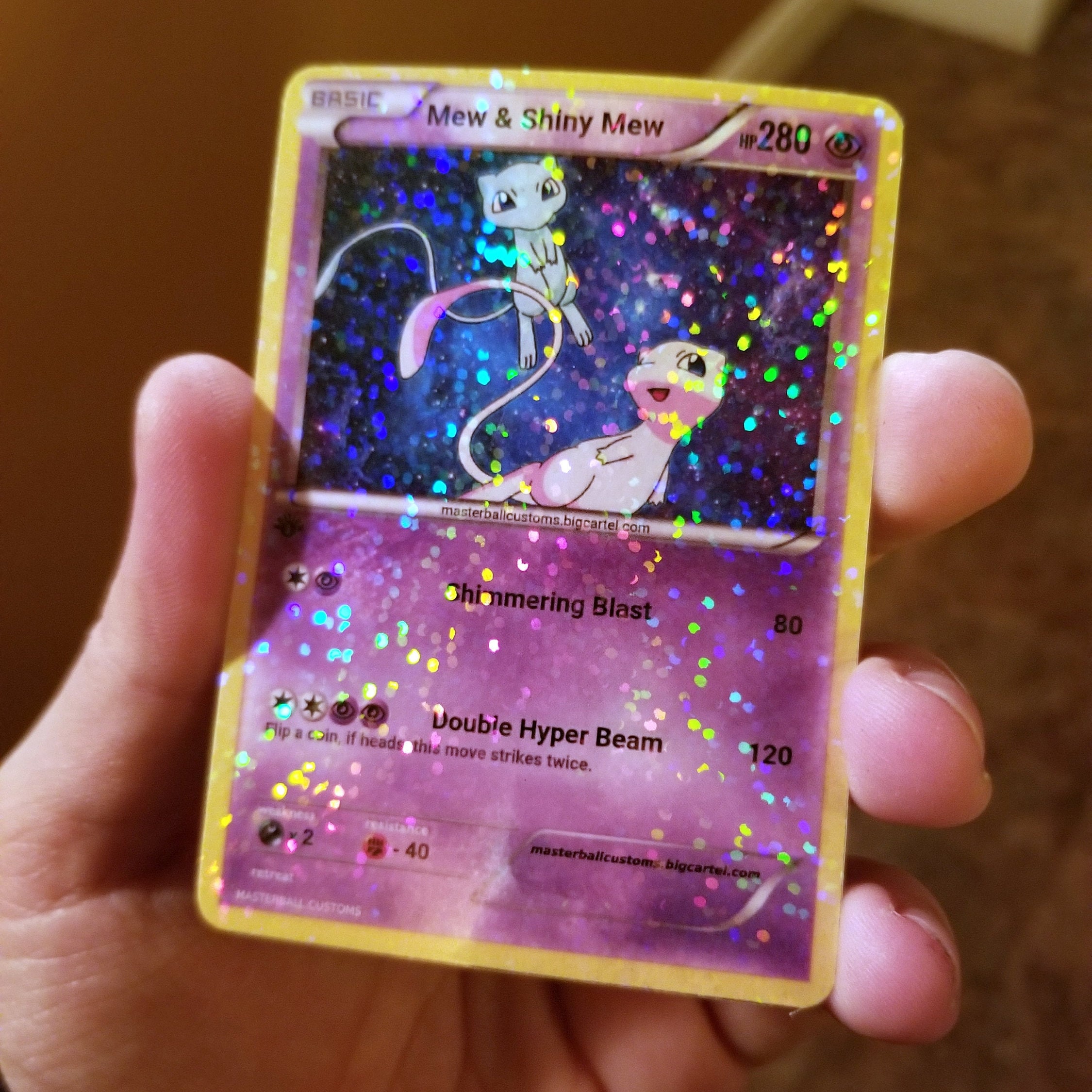 1st Edition mew & Shiny Mew Full Diamond Holo - Etsy