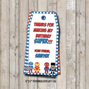 DIY Superhero Thank You Card Folded Card Blank Inside | Etsy