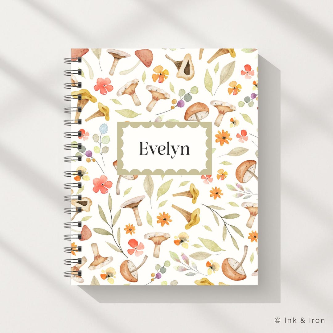Personalized Cottagecore Mushroom Notebook: Custom Journal - Etsy