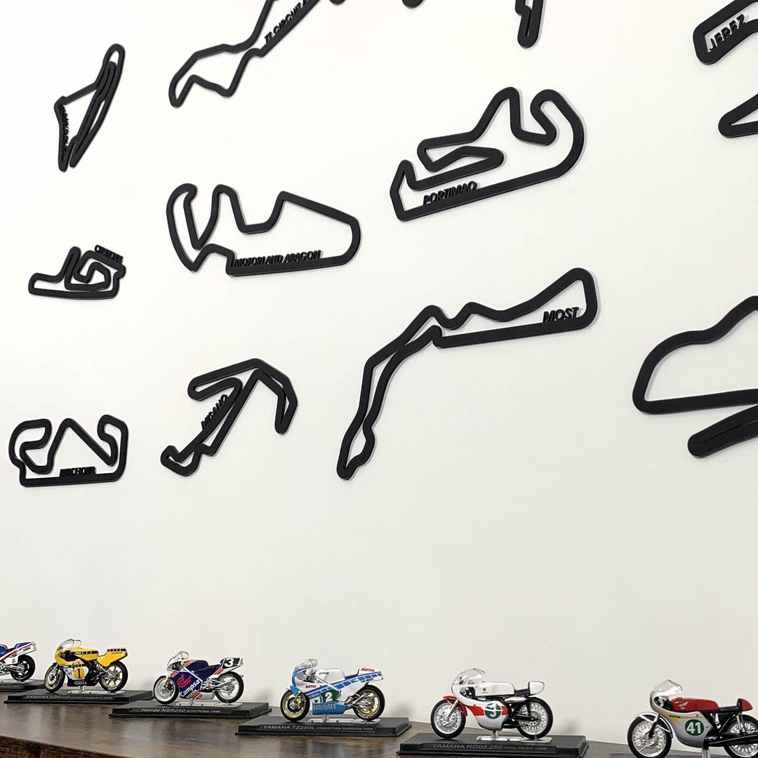 World Superbike Circuits 2026 Complete Collection: Laser Cut Wall Art ...