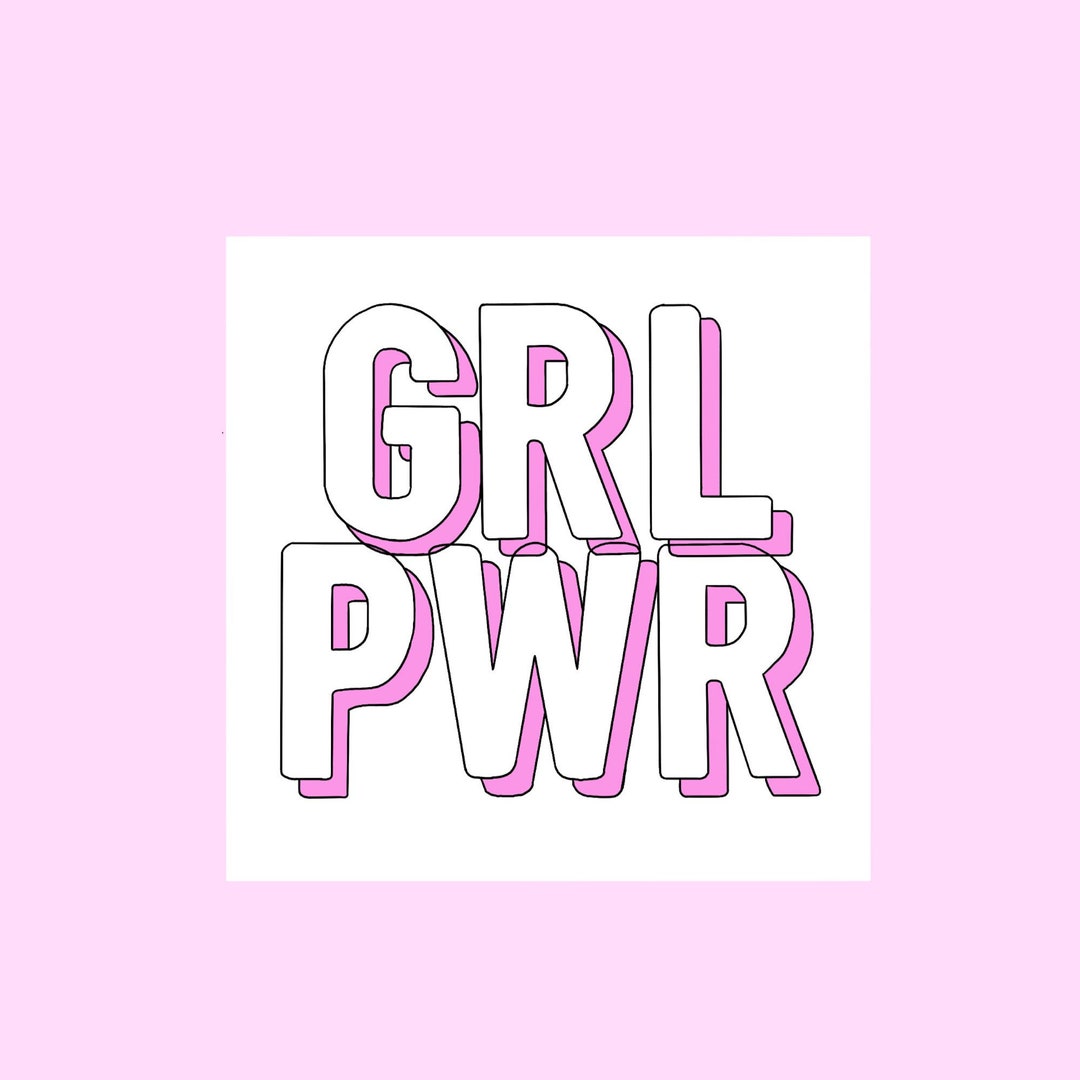 Girl Power Sticker, Women Empowerment, Pink Sticker, Stickers for Girls ...