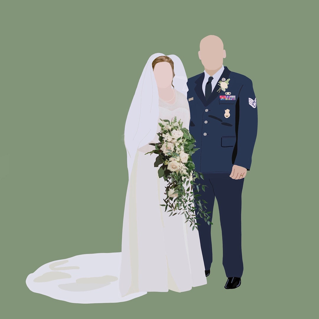 Custom Digital Block Portraits, Faceless Portraits, Wedding Portraits ...