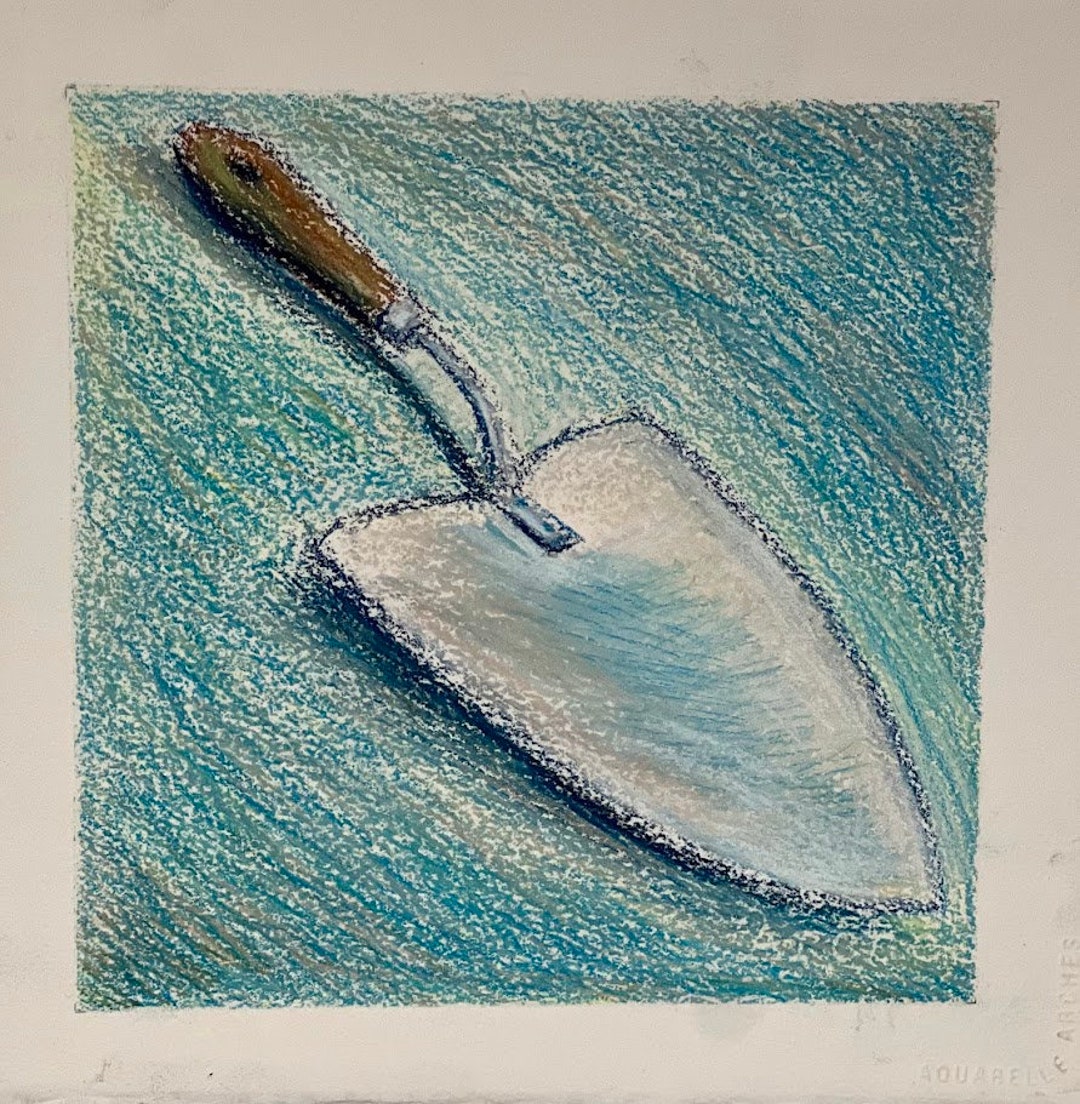 Garden Spade Original Pastel Drawing (chalk) - Etsy