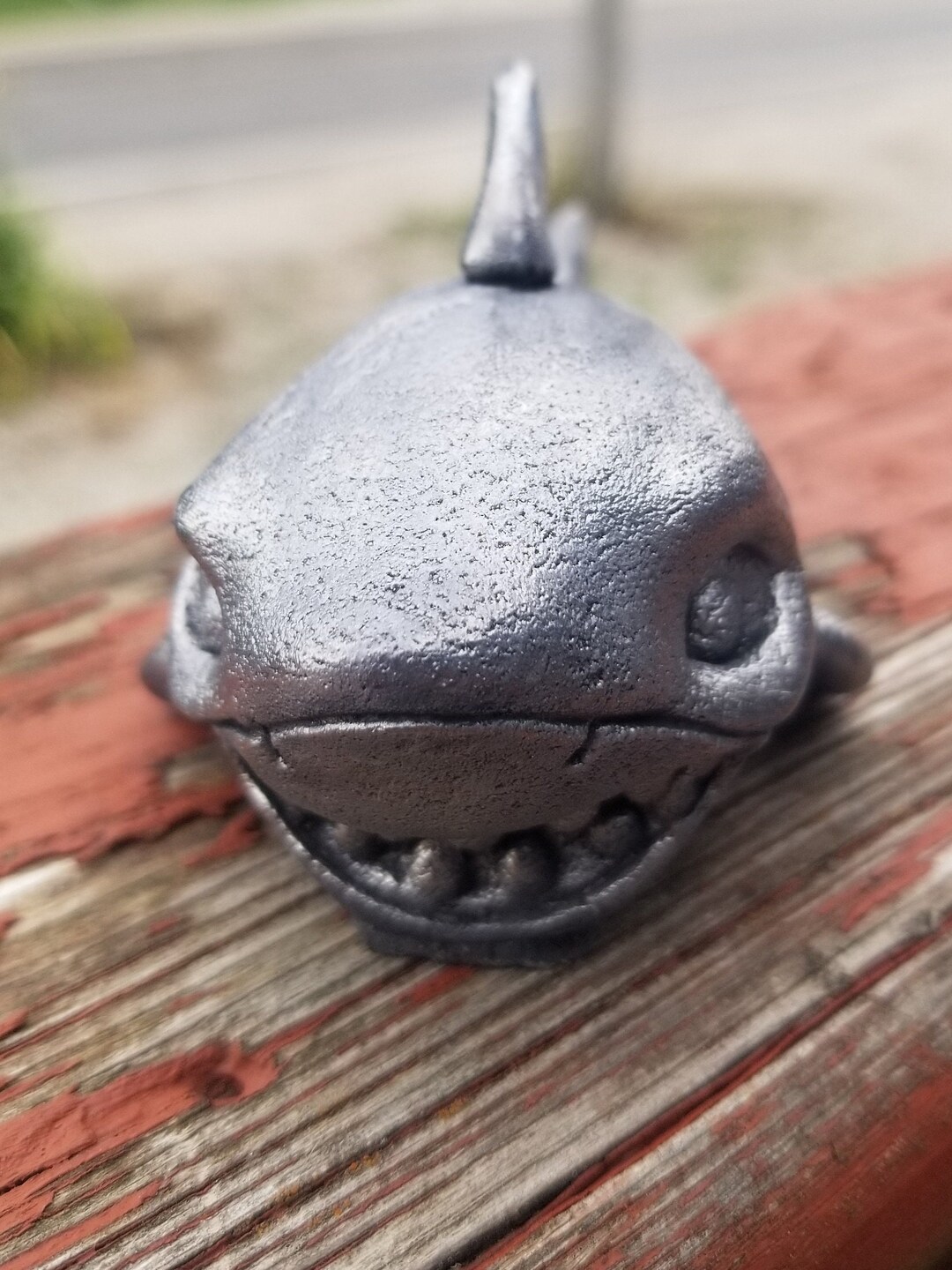 Hand Cast Pewter Shark Statue Statuette Memory Gift Paper Weight - Etsy