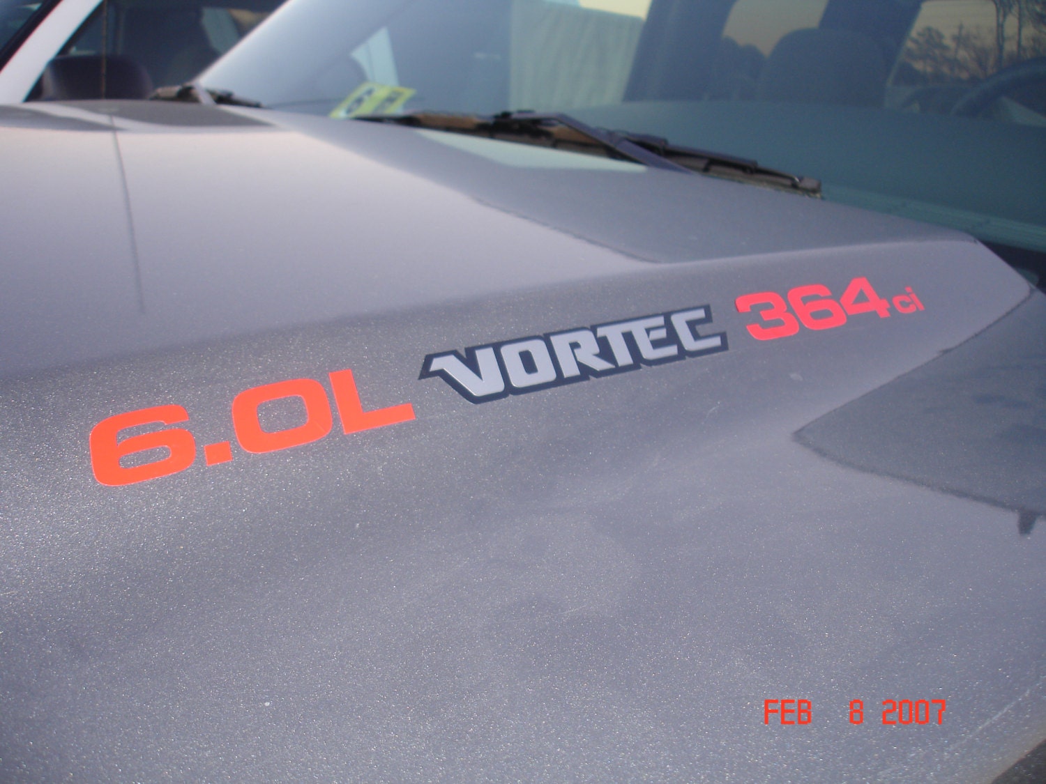 6.0L Vortec 364ci Three Colored Hood Decals : Fits Chevrolet Silverado ...
