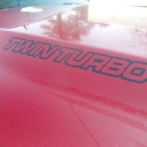 TWIN TURBO Hood Decals - Etsy