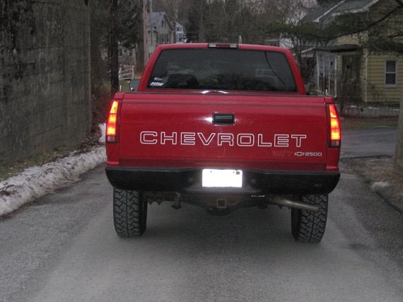 CHEVROLET Fleet Side Bed TAILGATE DECAL 1988 2000 Etsy