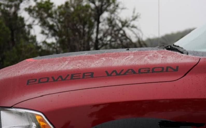 Dodge POWER WAGON Hood Letter Replacement Decals / Sticker +your Choice ...