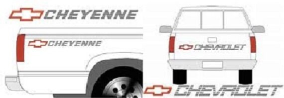 CHEVY CHEYENNE TRUCK Decal Kit - Tailgate & Bedside Decals - Etsy