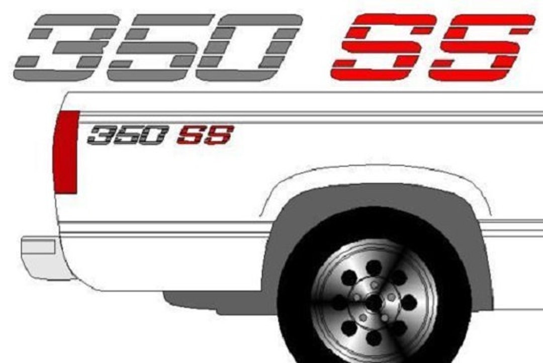 350 SS CHEVROLET Chevy Truck Bedside Decals With Your Color Choice - Etsy