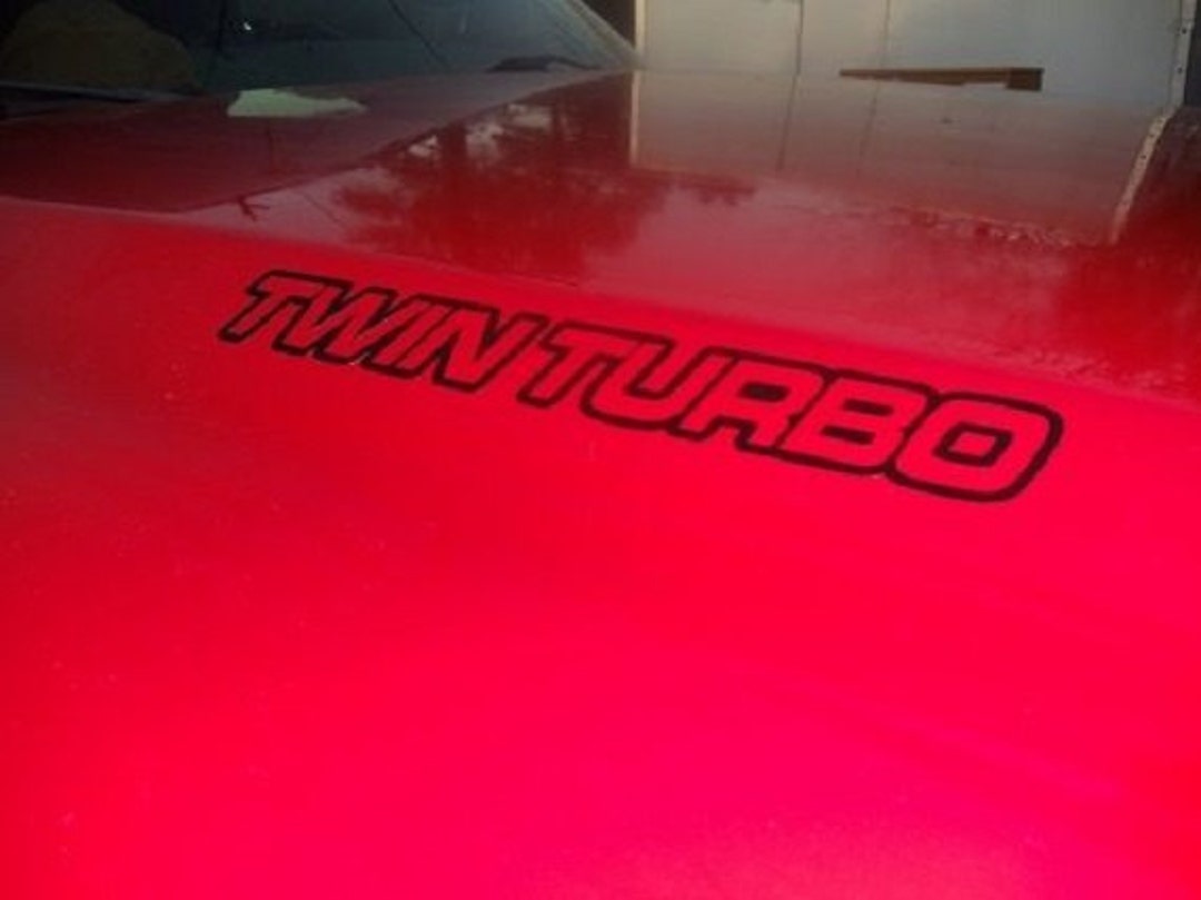 TWIN TURBO Hood Decals - Etsy