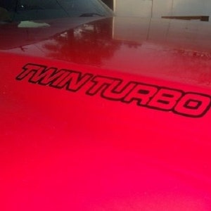 TWIN TURBO Hood Decals - Etsy